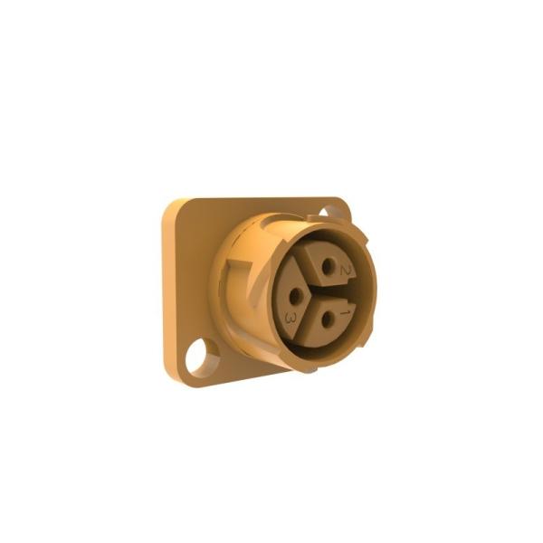 Quality P25 Three-Core IP67 Waterproof Circular Connector with Self-Locking Plate for Micro Inverter 25A Current Rating for sale