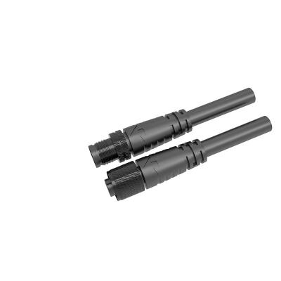 China M10 IP68 Waterproof Male Female Connector with PA66 Nylon Material for 60V LED Cable for sale