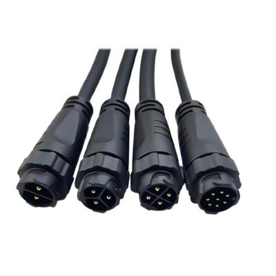 China IP68 Waterproof Self Locking Nylon Male Female Connector for Floodlight Line Light for sale