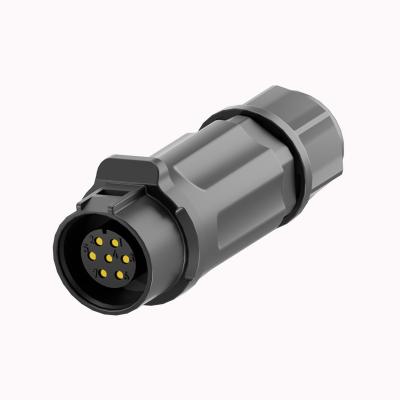 China LP12 Waterproof Power Connector with IP68 Rating, PA66 Nylon Material, and 500V Voltage for Secure Electrical Connections for sale
