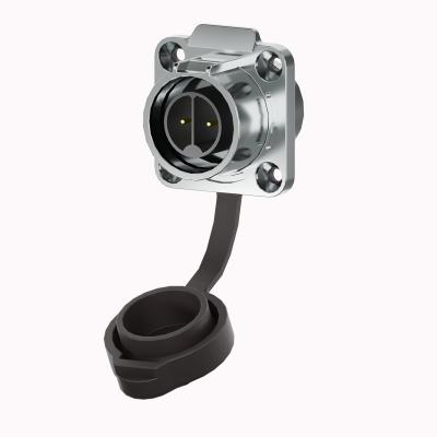 China 3 Pin IP68 Waterproof Power Connector with Push Locking and PA66 Nylon for Outdoor LED Lights for sale