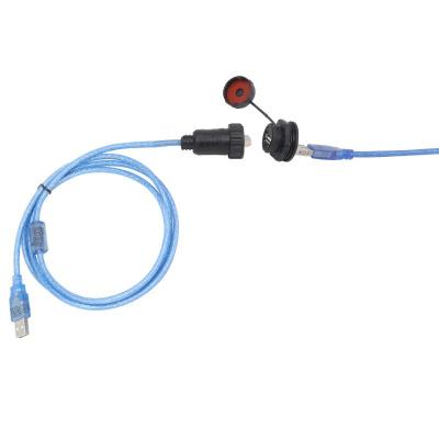 China USB Waterproof Signal Connector with IP67 Waterproof Rating, 125V Operating Voltage, and 1000 Insertion Life Aviation Plug Waterproof Socket for sale