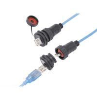 Quality IP67 Waterproof UV Resistant RJ45 Panel Type Signal Connector with 90-Degree for sale