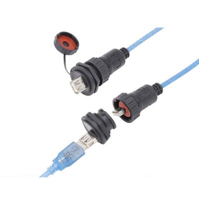China IP67 Waterproof Signal Connector with 125V Operating Voltage and 90-degree Angle Design for Flexible Routing for sale