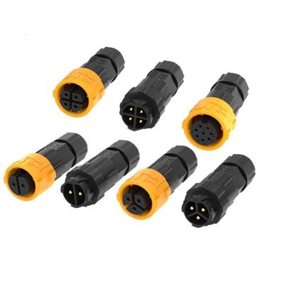 China IP67 Waterproof Self-Locking Signal Connector with PA66 Nylon Material for Outdoor Lighting Panel Mount for sale