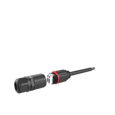 China M20 IP67 Waterproof Data Connector with Light Touch Quick Card Press for 2 Core Applications for sale