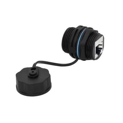 China M23 RJ45 Waterproof Connector with IP67 Rating, 125V Operating Voltage, and PA66 Nylon Material for Panel Mount for sale