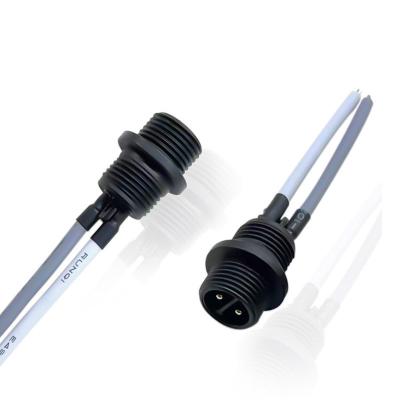 China Push Locking M12 Panel Mount Connector 400V Waterproof Rear Panel Connector with Screw Threaded Locking for sale