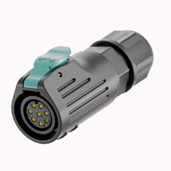 Quality Self Locking IP68 Waterproof Power Connector with 35A Max Current Rating for for sale
