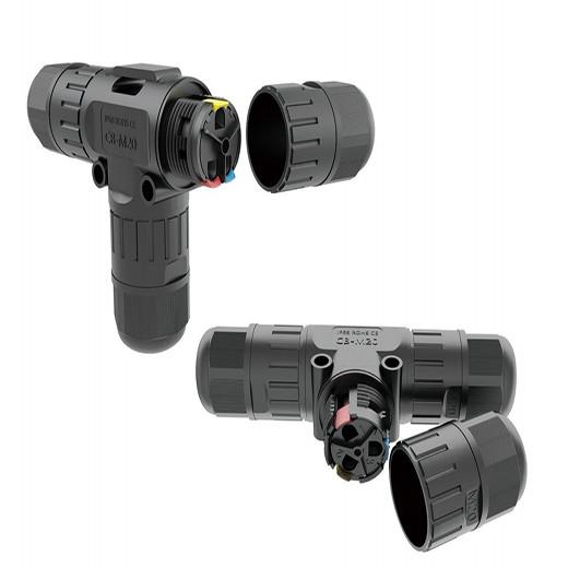 Quality PA66 Nylon Waterproof Data Connector with IP68 Waterproof Rating and 40A Max Current for Outdoor Applications for sale