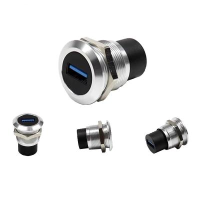 China IP67 Waterproof Panel Mount Connector with Push Locking and PA66+30%GF V0 Housing for Industrial Electronics for sale