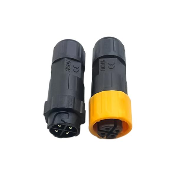 Quality 500V IP67 Waterproof Circular Connector with 4 Pin Male Female Gilded Brass Self-Locking Design for sale