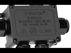 Waterproof Cable Junction Box, 1 Port Input to 4 Outputs, IP68 Rated
