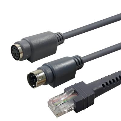 Chine câbles de scanner de code barres de 6.5ft PS2 KWB, câble de cale de clavier pour Ls2208 DS3408 à vendre