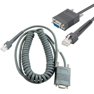 Cina cavo arrotolato di 3m RJ45 RS232, cavo di simbolo Ls2208 per il lettore di codici a barre in vendita