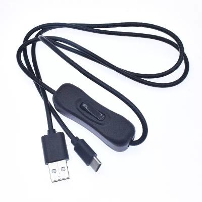 Cina USB 2.0 diritto di carico veloce del cavo di 3A USB per scrivere C a macchina con l'interruttore on-off in vendita