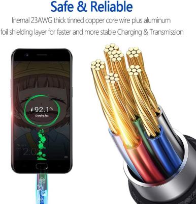 Cina Il nylon ha intrecciato il tipo diritto il carico veloce del cavo 3m 10ft di USB di C in vendita