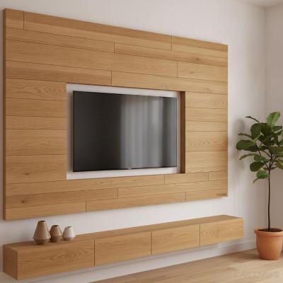 China TV Background Wall Oak Veneer Panels Offering Widths 100mm 640mm Designed for Interior Decoration and Custom Woodworking for sale