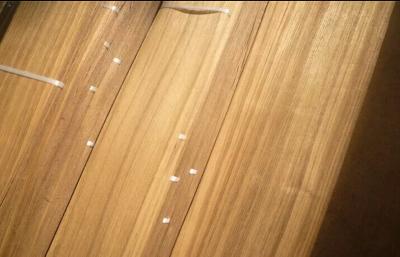 China Furniture Quarter Cut Veneer , Burma Teak hardwood veneer sheets for sale