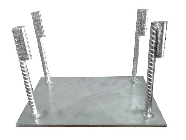 Quality 4 Hole Galvanized Embedded Plate hardware fitting an fasteners Concrete Steel for sale