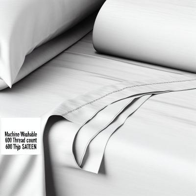 China Machine Washable EG Sheet - 600 Thread Count Sateen Cotton Bedding for sale