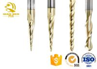 China High Efficiency Tapered End Mill Cutter 4 Flutes Ball Nose CNC Compression Bit 0.4-2.5mm Diameter for sale