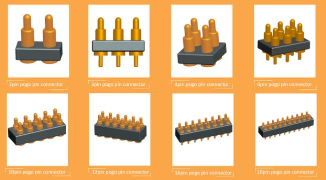 2.0mm pitch 20pin through hole pogo pin connector with 2.5mm height housing 3