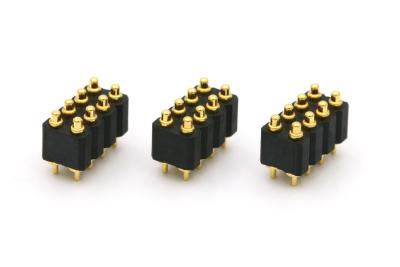 China 8pin Pogo Pin Connector 12V 2.54 Pitch Connector Double Row for sale