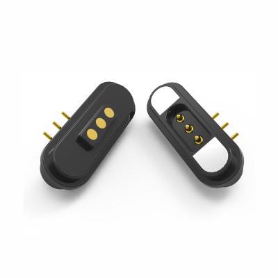 China 5A 3 Pin Magnetic Connector Right Angle Magnetic Pogo Pin Connectors 2.80mm Pitch for sale