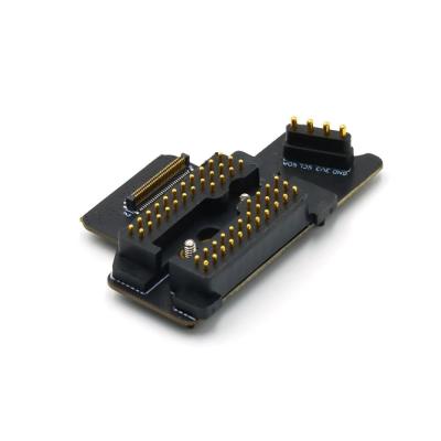 China 52pin Pogo Pin Connector Gold Plating Spring Loaded Connector With PA9T Housing for sale