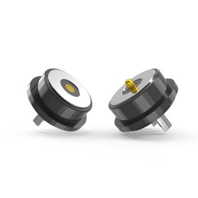 China HTN Round Magnetic Connector Black Spring Loaded Electrical Connector 3A for sale