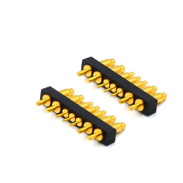 Quality Through Hole Pogo Connectors 7 Pin Spring Pin Connector DIP Type for sale