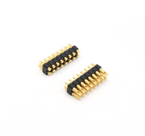 Quality Double Row Spring Loaded Connector 16pin Solder Cup Connector 2.54mm Pitch for sale