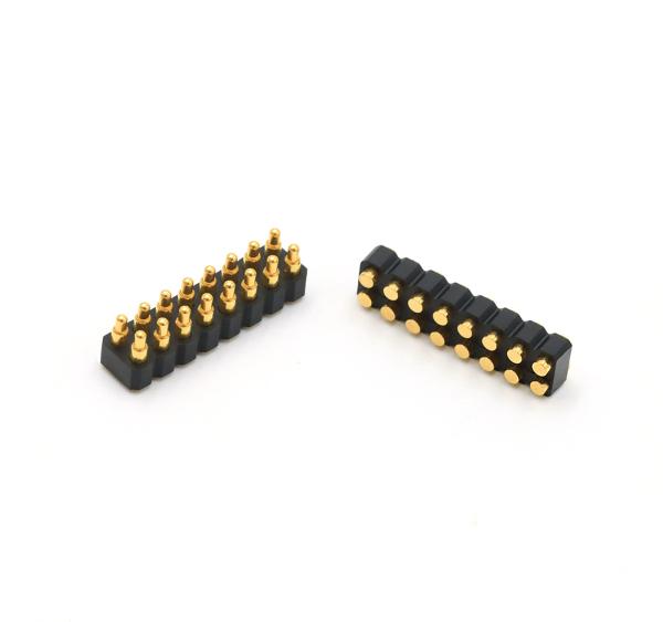 Quality 2.54mm Pitch Pogo Pin Connector Double Row Spring Loaded Contact Connectors for sale