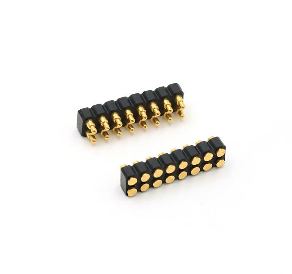 Quality 2.54mm Pitch Pogo Pin Connector Double Row Spring Loaded Contact Connectors for sale