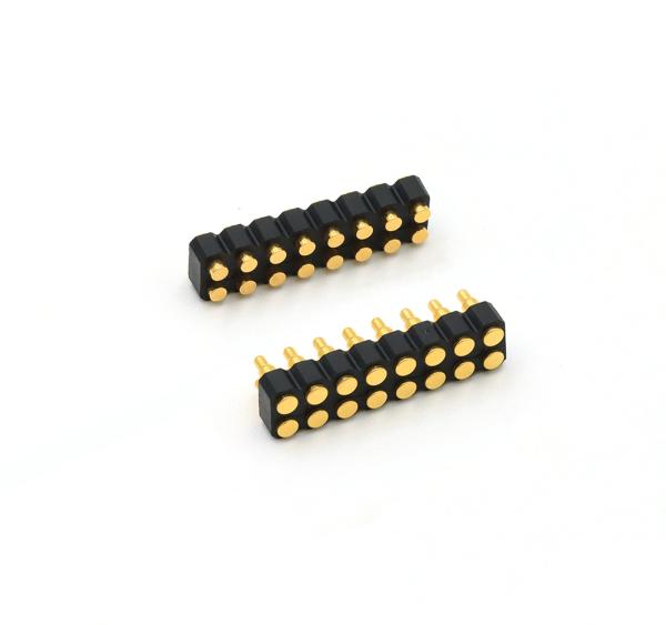 Quality 2.54mm Pitch Pogo Pin Connector Double Row Spring Loaded Contact Connectors for sale