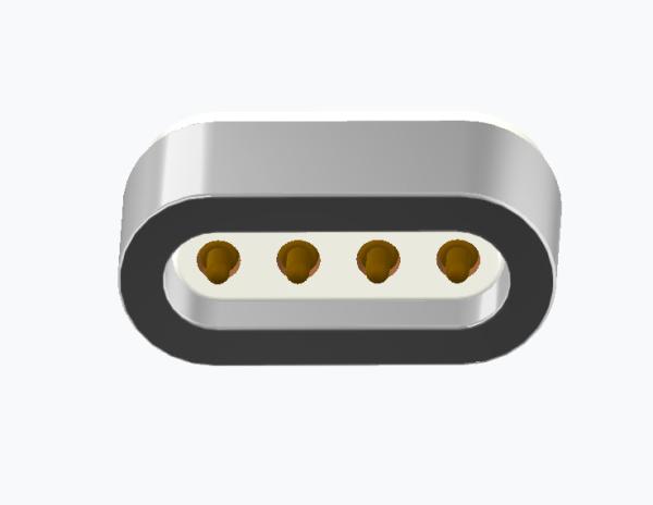 Quality customized Magnetic Connectors 2.0mm Pitch Pogo Pin Connector 4 Pin for sale