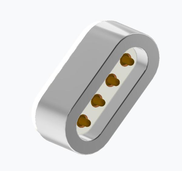 Quality customized Magnetic Connectors 2.0mm Pitch Pogo Pin Connector 4 Pin for sale