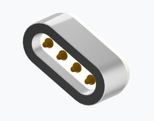 Quality customized Magnetic Connectors 2.0mm Pitch Pogo Pin Connector 4 Pin for sale