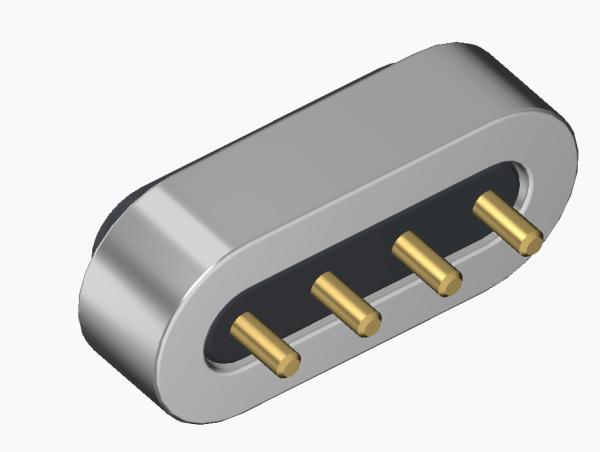 Quality customized Magnetic Connectors 2.0mm Pitch Pogo Pin Connector 4 Pin for sale