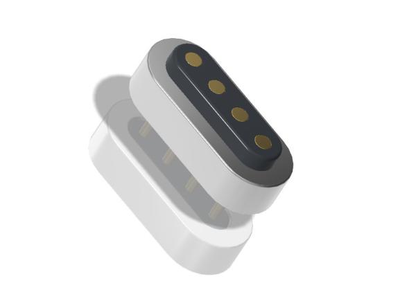 Quality customized Magnetic Connectors 2.0mm Pitch Pogo Pin Connector 4 Pin for sale