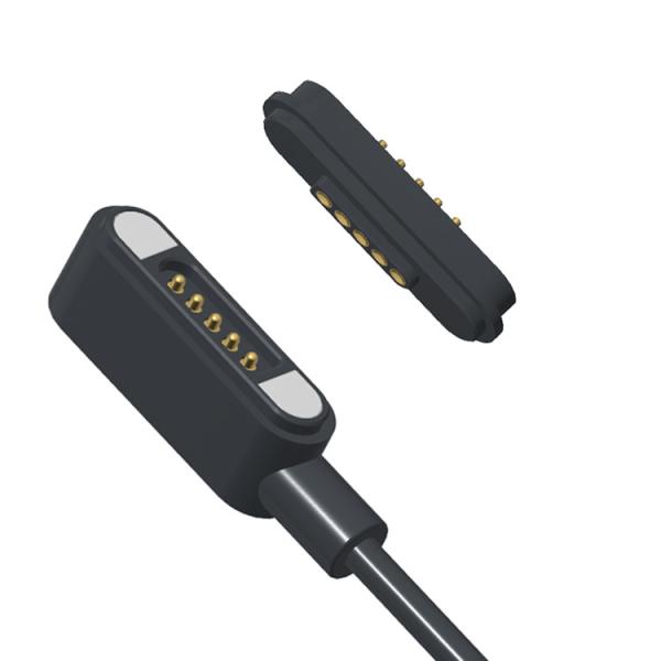 Quality 5Pin Custom Rectangle Male And Female Magnetic Cable Connector On Electronic for sale