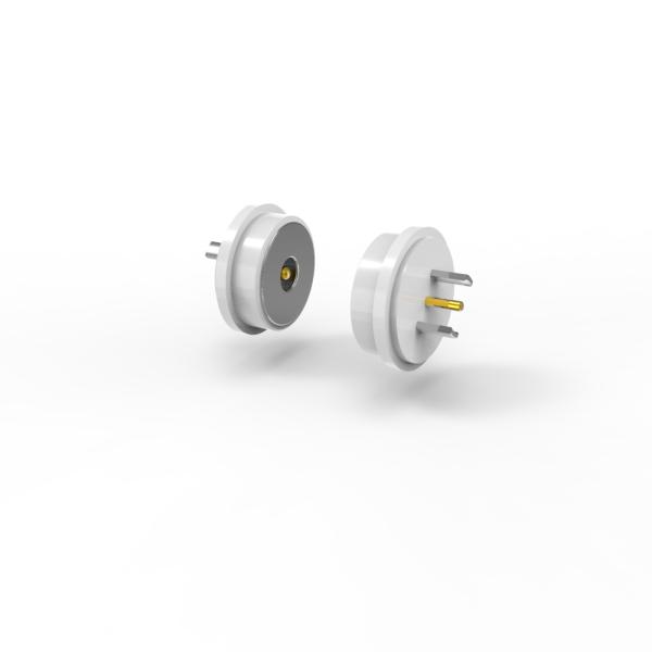 Quality Diameter 10.0mm White Circular Male And Female Magnetic Connector With 3A for sale