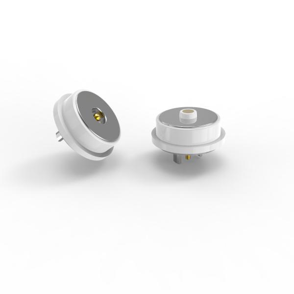 Quality Diameter 10.0mm White Circular Male And Female Magnetic Connector With 3A for sale