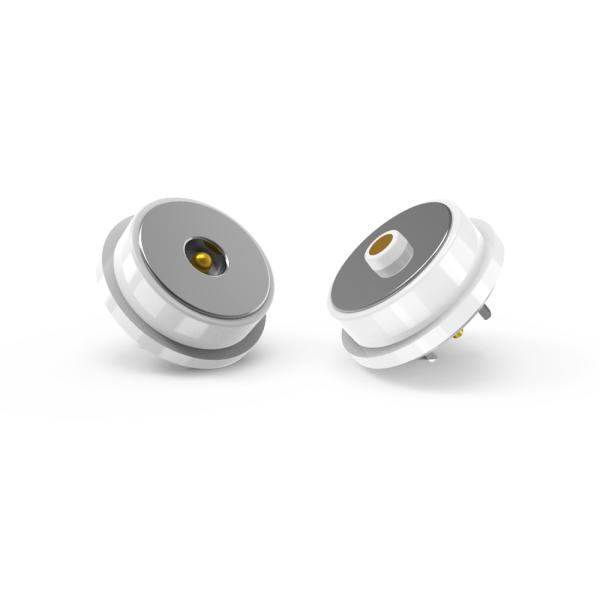 Quality Diameter 10.0mm White Circular Male And Female Magnetic Connector With 3A for sale