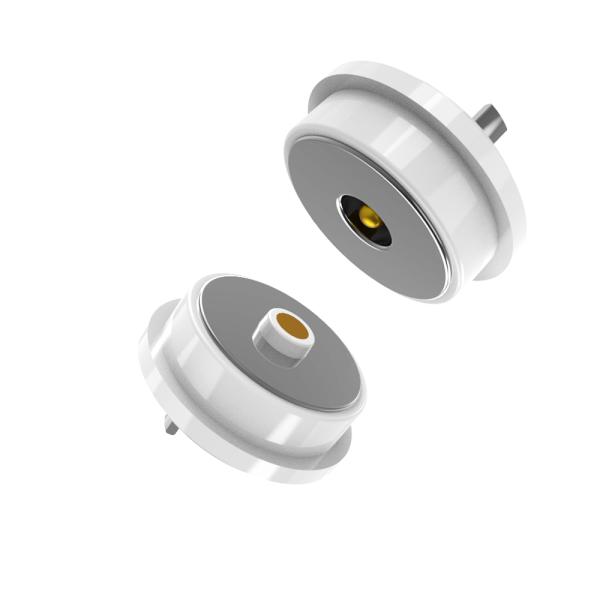 Quality Diameter 10.0mm White Circular Male And Female Magnetic Connector With 3A for sale