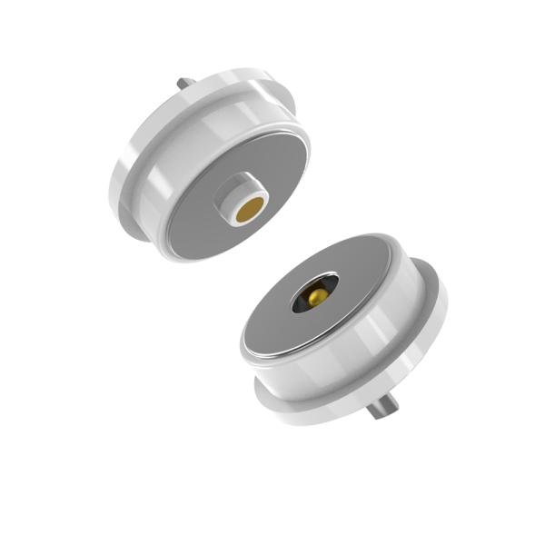 Quality Diameter 10.0mm White Circular Male And Female Magnetic Connector With 3A for sale