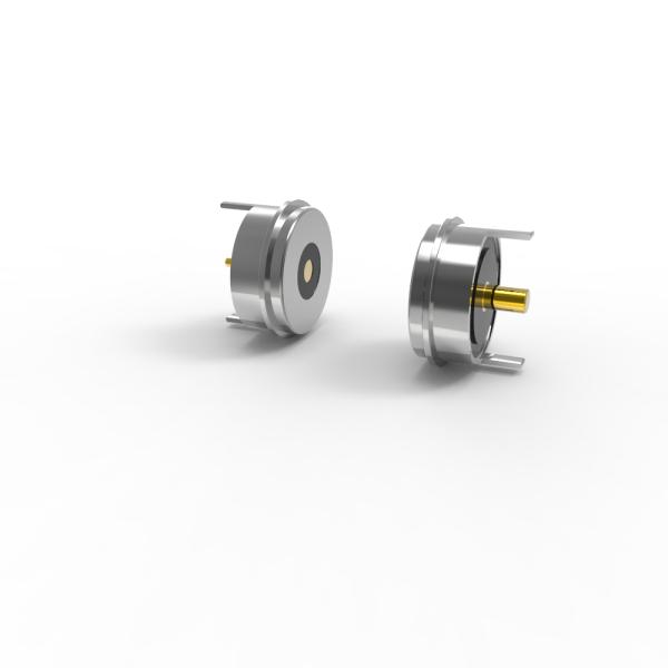 Quality DC12V 5V Magnetic Connector Magnet Pcb 2 Pin Charging Connector Dia 10.0mm for sale