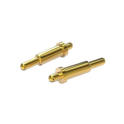China Brass Gold-plated Double head  Single Pin DIP Gold Plated Spring Loaded Pogo Pin for sale