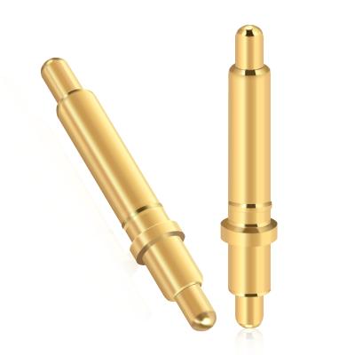 China Male Spring Loaded 12V 2A Single Pin Gold Plated Double Head Pogo Pin for sale